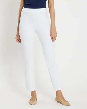 Jude Connally Lucia Ponte Pull-on Ankle Pants - White / Regular
