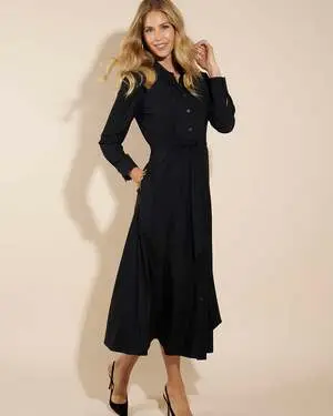 Jude Connally Kitty Dress Lightweight Jude Cloth - Black