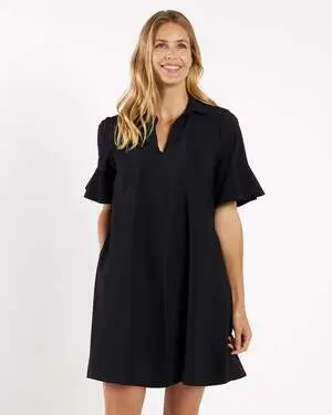 Jude Connally Regina Dress In Lightweight Jude Cloth - Black