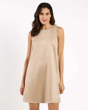 Jude Connally Jude Connally Holly Faux Suede Dress Camel
