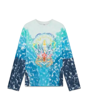 Casablanca Surf Lotus Tie Dye Long Sleeve T-shirt - Multicolor