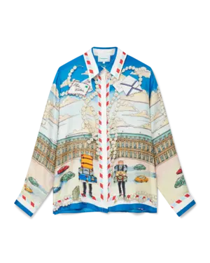 Casablanca Place Casa Silk Shirt - Multicolor