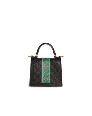 Casablanca Black Laurel Micro Jeanne Bag