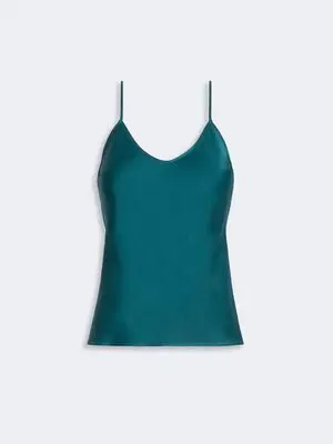 Max Mara Envers Satin Camisole Top - Oil