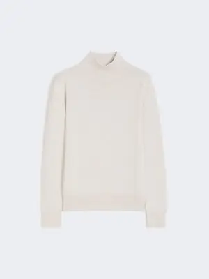 Max Mara Wool And Cashmere High Neck Sweater - Sand