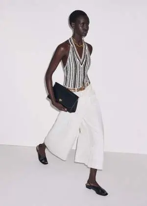 ME+EM Double Pleat Culotte - Cream