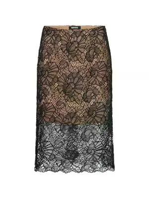 ROTATE BY BIRGER CHRISTENSEN Lace Pencil Skirt - Black