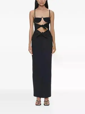 Christopher Esber Porto Tie-fastening Cutout Long Dress - Black