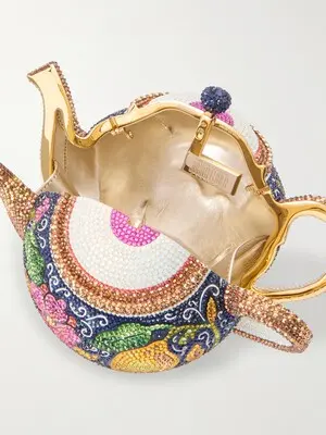 Judith Leiber Crystal-embellished Teapot Clutch