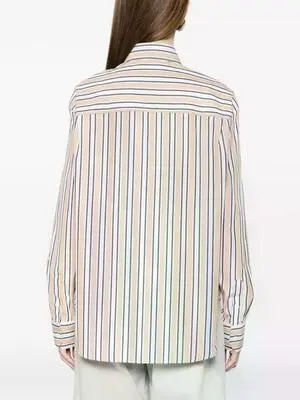 CHARLES JEFFREY Beige Stripe Pattern Shirt