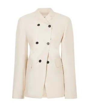 KHAITE KHAITE Rolo Double-Breasted Wool And Silk-Blend Blazer