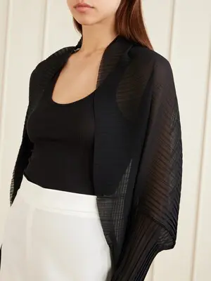Max Mara Pleated Organza Blouse