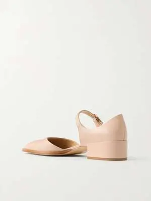 Gabriela Hearst Riley Leather Mary Jane Flats - Neutral