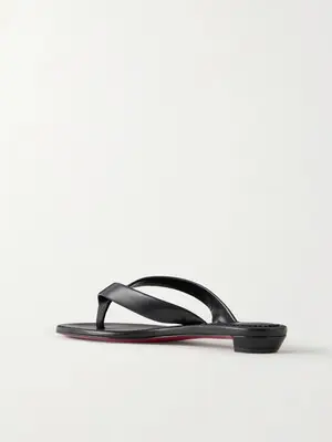 CHRISTIAN LOUBOUTIN Miss Z Leather Thong Sandals - Black