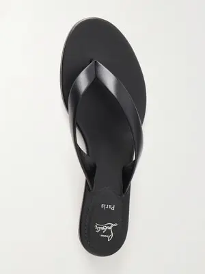 CHRISTIAN LOUBOUTIN Miss Z Leather Thong Sandals - Black