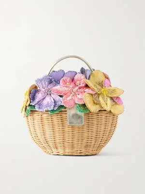 Judith Leiber Flower Basket Clutch - Neutral