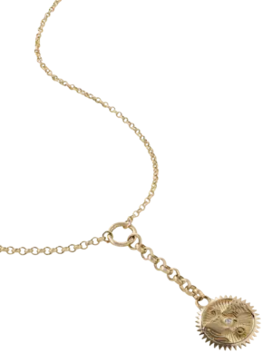 FOUNDRAE 18kt Gold Diamond Solar & Lunar Necklace