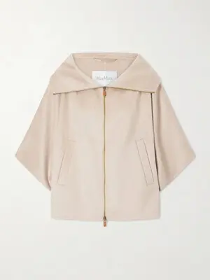 Max Mara Draped Cashmere Short Coat - Neutrals