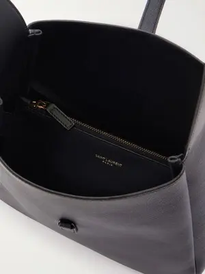 Saint Laurent Le 5 À 7 Leather Shoulder Bag - Black