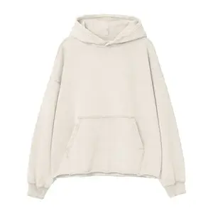 OTHER UK Raw Edge Oversized Hoodie Vintage - White