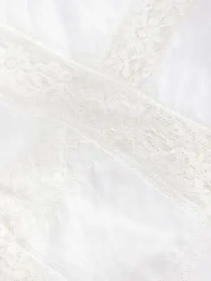 Staud Sunny Lace-trimmed Cotton Headscarf - Cream
