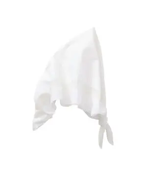 Staud Sunny Lace-trimmed Cotton Headscarf - Neutrals