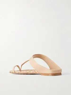 Bottega Veneta Livia Woven Leather Sandals - Neutrals