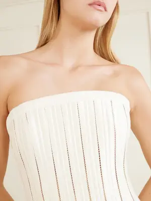 DANIELLE FRANKEL Ivy Cotton-blend Twill Bustier Top