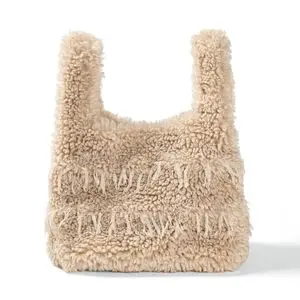 JAKKE Neutrals Bertha Bag Cream Lines - White