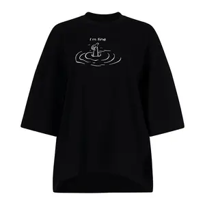 CLOTHES BY LOCKER ROOM Oversized Graphic T-shirt - Black