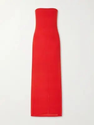 Staud Liliana Crepe Maxi Dress - Red