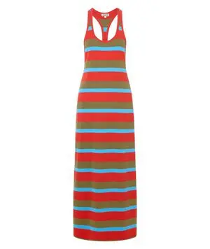 Staud Encino Striped Cotton-blend Maxi Dress - Multi