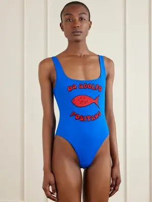 Staud Adolfo Lea Beaded Swimsuit