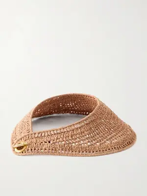 Chloé Raffia Visor - Neutrals