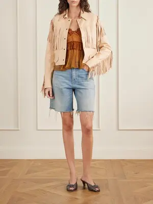 Chloé Lace-trimmed Silk Crepe Tank - Brown