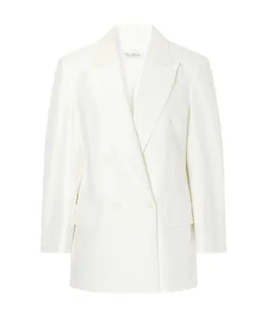MAX MARA Double-Breasted Cotton-Ponte Jacket