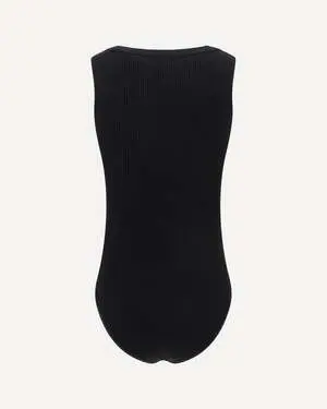 Alaïa Ribbed Knit Sleeveless Bodysuit