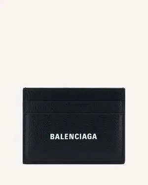 Balenciaga Leather Cardholder - Black