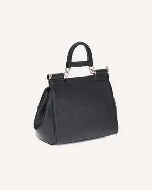 Dolce & Gabbana Textured Leather Top Handle Bag