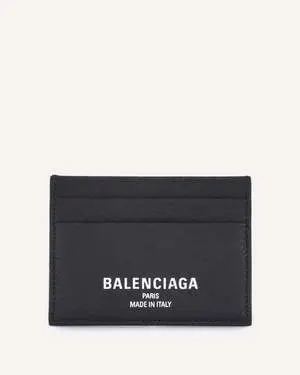 Balenciaga Leather Card Holder - Black