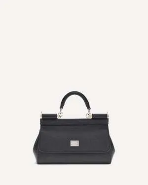 Dolce & Gabbana Sicily Small Leather Handbag - Black