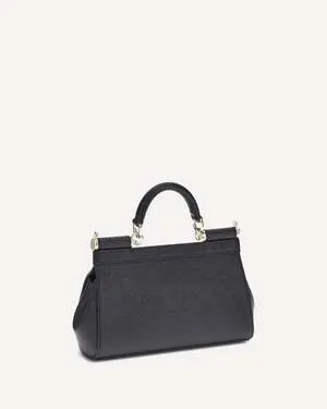 Dolce & Gabbana Sicily Small Leather Handbag - Black