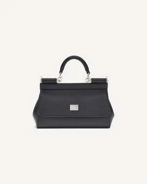Dolce & Gabbana Sicily Small Leather Handbag - Black