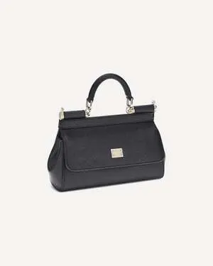 Dolce & Gabbana Sicily Small Leather Handbag - Black