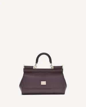 Dolce & Gabbana DOLCE & GABBANA Sicily Small Leather Handbag Brown