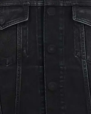 Gucci Denim Jacket With Gg Jacquard And Web Detail - Blue