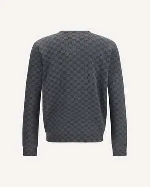 Gucci Silk And Wool Gg Print Cardigan - Grey