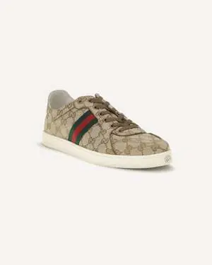 Gucci Stretch Gg Fabric Sneakers - Beige