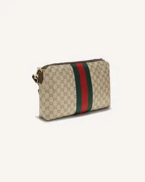Gucci Medium Gg Shoulder Bag With Web Stripe