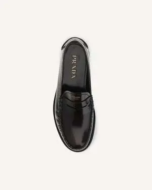Prada Brushed Leather Loafers